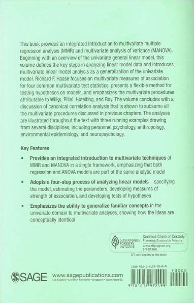 Multivariate General Linear Models By Richard F Haase Paperback Barnes And Noble®