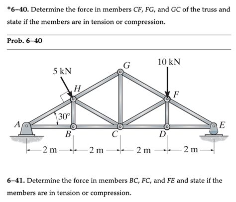 Answered 6 40 Determine The Force In Members Bartleby