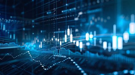 Digital Financial Graph With Fluctuating Stock Market Data And Trading Indicators Ai Generated