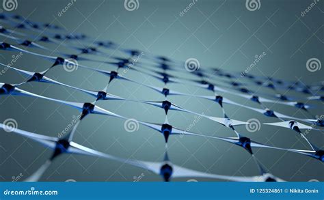Nanotechnology Structure 3d Render Illustration Stock Illustration