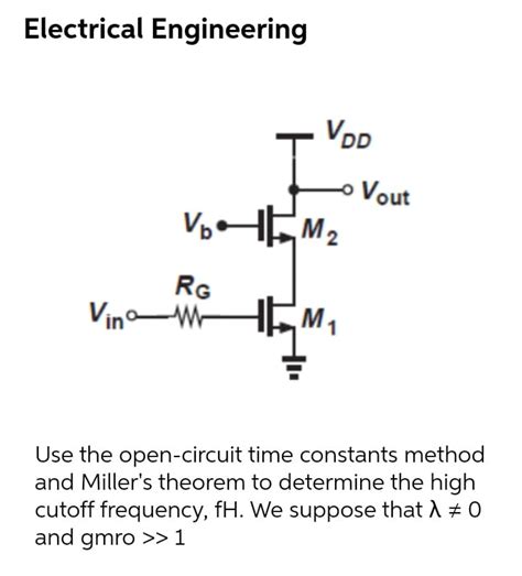 Answered Use The Open Circuit Time Constants Bartleby