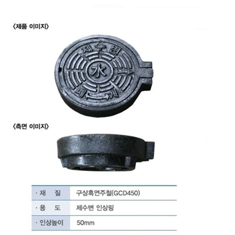 주철맨홀뚜껑 인상링 토목자재 전문 동호산업
