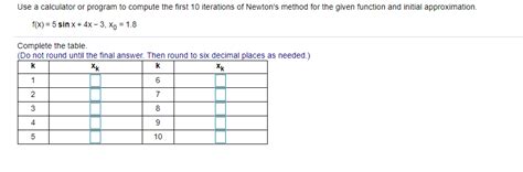 solved use a calculator or program to compute the first 10