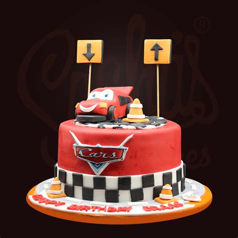 Mcqueen Theme Birthday Cake Sachas Cakes