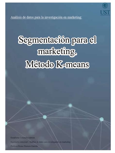 ejercicio k means pdf marketing segmentación de imagen