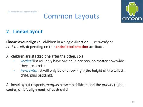 Android User Interfaces Using Xml Layouts Ppt Download