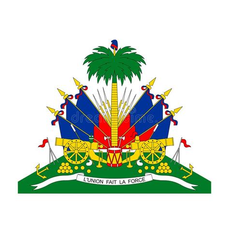 Coat Of Arms Haiti Stock Vector Illustration Of Flat 306006777