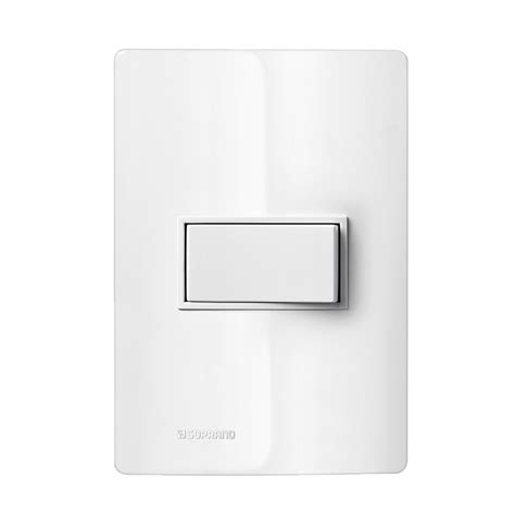 Conjunto 1 Interruptor Paralelo 10ax 250v 4x2 Branco Revitá Soprano Soprano