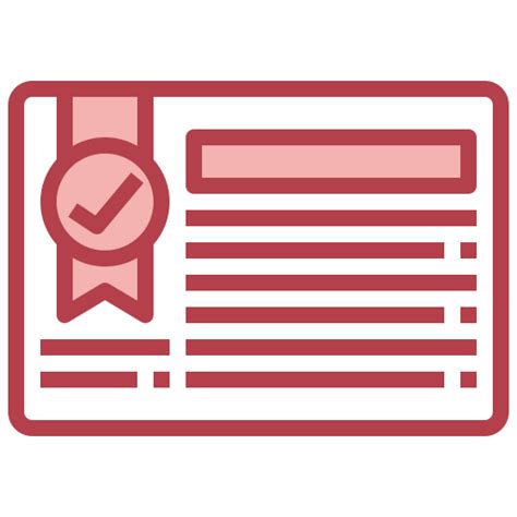 Certficate Surang Red Icon
