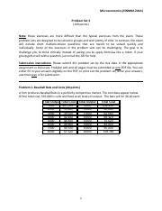 Problem Set 3 Pdf Microeconomics EWMBA 201A Problem Set 3 100 Points Note These Exercises Are