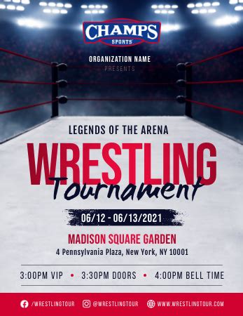Free Wresting Posters To Customize Postermywall