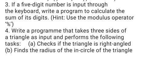 Solved 3 If A Five Digit Number Is Input Through The