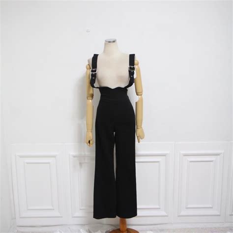 멜빵 바지 점프 슈트 하이웨스트 헬로마켓