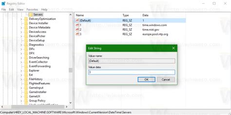 configure internet time ntp options in windows 10