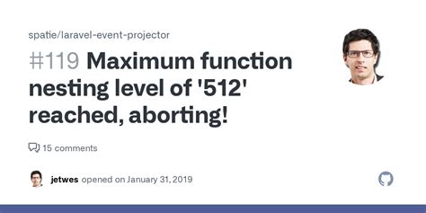 Maximum Function Nesting Level Of 512 Reached Aborting · Issue 119