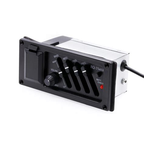 4 밴드 어쿠스틱 기타 Eq 프리 앰프 이퀄라이저 전문 Eq 7545r 픽업 앰프 픽업 기타 액세서리 Eq 프리앰프 이퀄라이저 Aliexpress