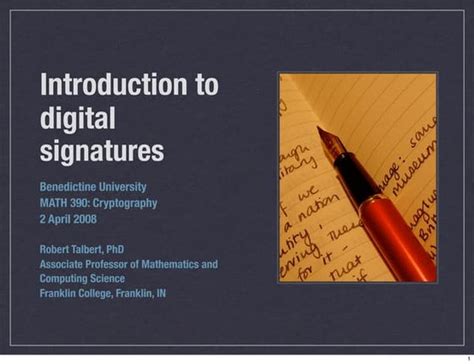 Digital Signature Schemes Ppt Information And Network Security Computing
