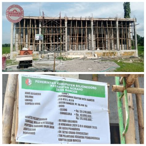 Proyek Kantor Desa Bancer Terancam Mangkrak Pekerja Mengaku Belum