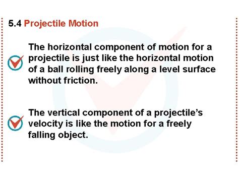 5 4 projectile motion the horizontal component of