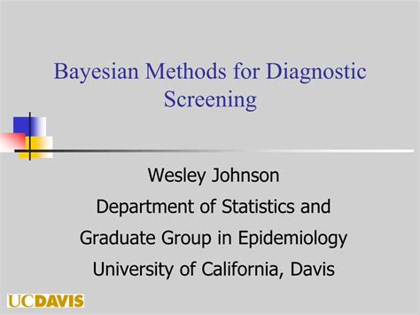 Pdf Bayesian Methods For Diagnostic Screening Faculty