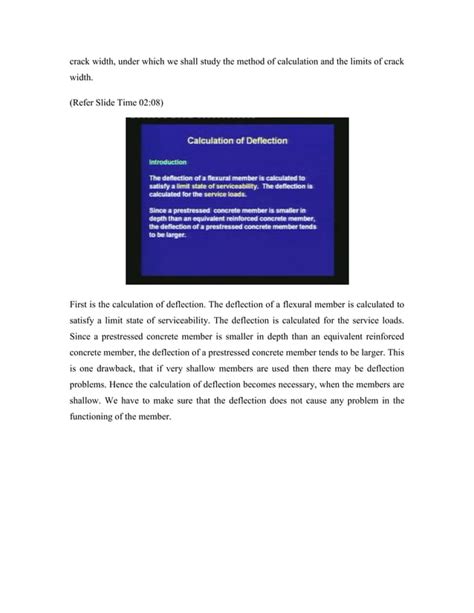 Dokumentips Deflection Prestressed Concrete