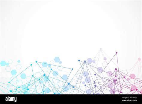 Hexagonal Abstract Background Big Data Visualization Global Network Connection Medical