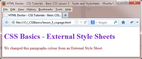 Css Basic Tutorials Css Styles And Stylesheets