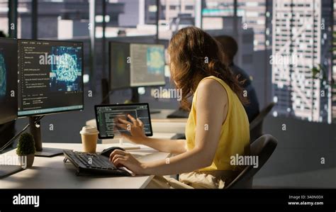 Admin Developing Artificial Intelligence Machine Learning Apis Solving Complex Problems Woman