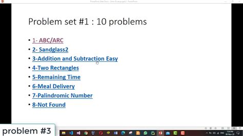 atcoder problem set 1 youtube