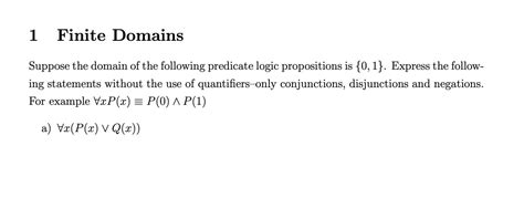 Solved 1 Finite Domains Suppose The Domain Of The Following