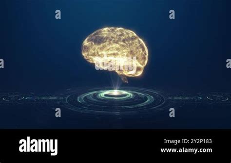 Technology Artificial Intelligence Ai Brain Animation Digital Data Concept Big Data Flow