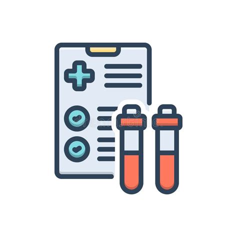 Color Illustration Icon For Sampling Laboratory And Lab Stock