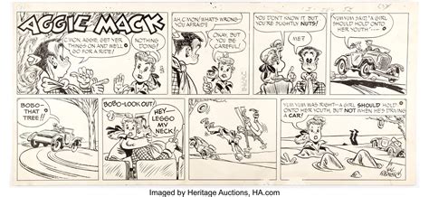 Hal Rasmusson Aggie Mack Sunday Comic Strip Original Art Dated Lot 14138 Heritage Auctions