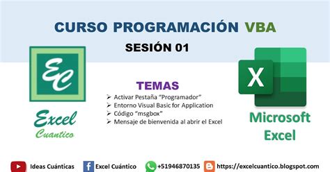 curso aplicado de programación vba excel sesión 01 activar