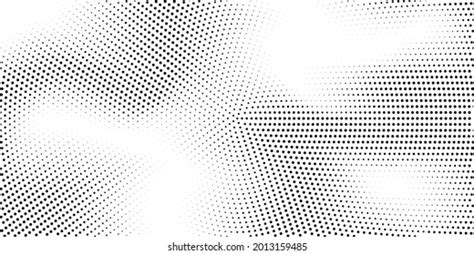Monochrome Gradient Halftone Dots Background Vector Stock Vector