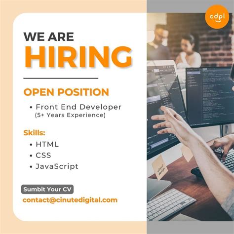 Cinute Digital Pvt Ltd On Linkedin Frontenddeveloper Webdeveloper Hiring Immediatejoiners