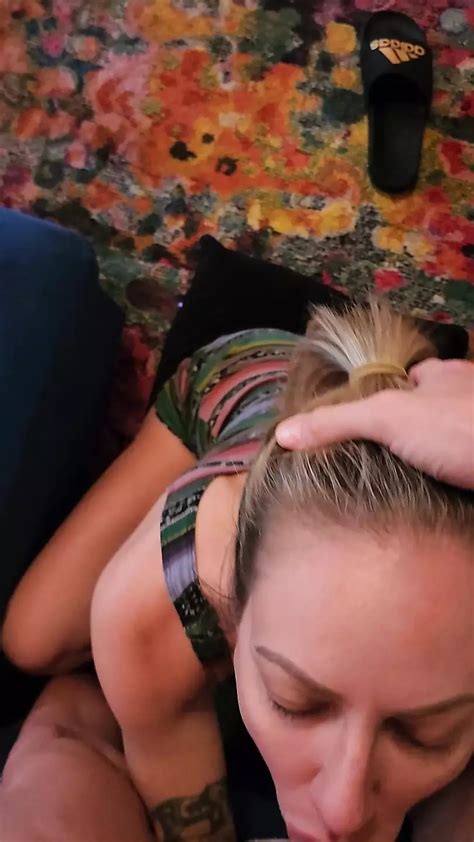 Cheating Hotwife Give Daddy A Pov Sloppy Deep Throat Blowjob While Her