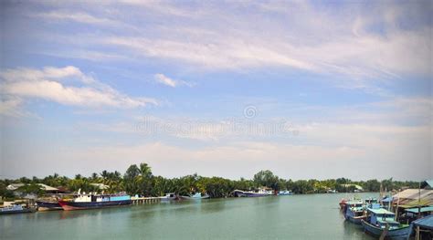 Landscape View Of The River In Sambas Stock Image Image Of Dock Coast 237304837