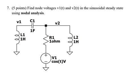 Solved Points Find Node Voltages V T And V T In Chegg Com