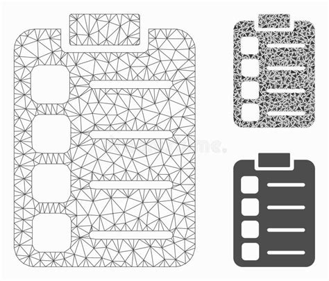 Tasks Vector Mesh 2d Model And Triangle Mosaic Icon Stock Vector Illustration Of List
