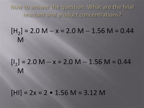 ppt calculation of concentrations at equilibrium powerpoint