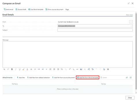Word Template Mail Merge In Business Central Send Email Using A Word Template As An Attachment