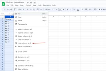 How To Hide Unhide Columns In Google Sheets Quick Steps