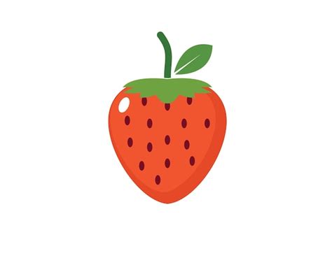딸기 아이콘 로고 벡터 일러스트 레이 션 프리미엄 벡터