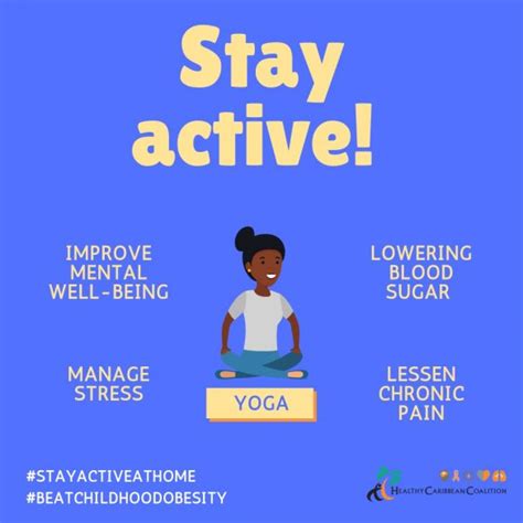 Lets Get Active At Home Physical Activity Visuals Healthy Caribbean