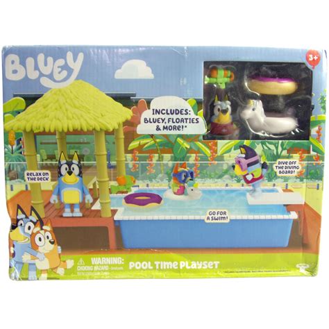 Bluey Pool Time Playset Bluey Figure Pool