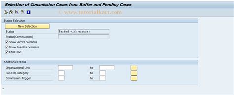 CACSB SAP Tcode Display Pending Cases Transaction Code