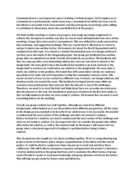 Iep Reflection Exapmle Communication Is A Very Important Aspect Of