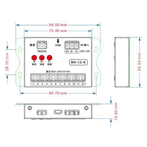 Led Monochrome Controller Rh 12 X12 Road Dynamic Logo Flash Breathing Programmable Rf Remote