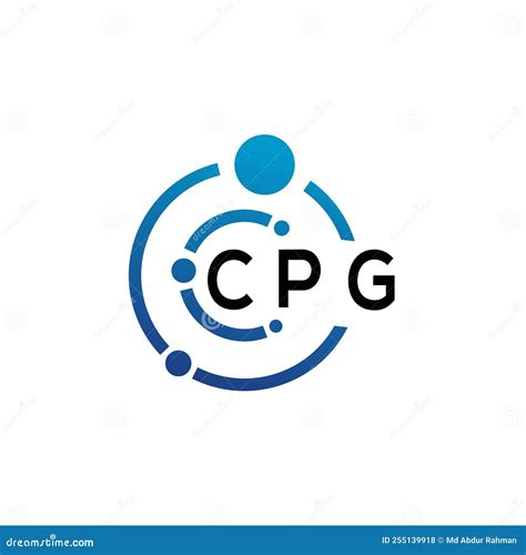 Cpg Letter Logo Design On White Background Cpg Creative Initials Letter Logo Concept Stock